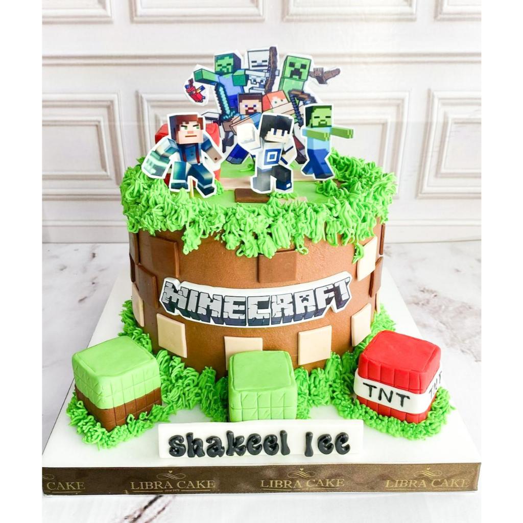 Jual Kue Ulang Tahun/Birthday cake/Kue ultah Tema Minecraft/Kue ...