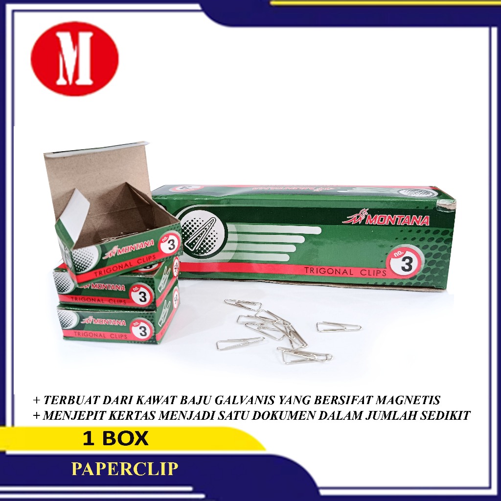 Jual Trigonal Paper Clip No.3. Montana | Shopee Indonesia
