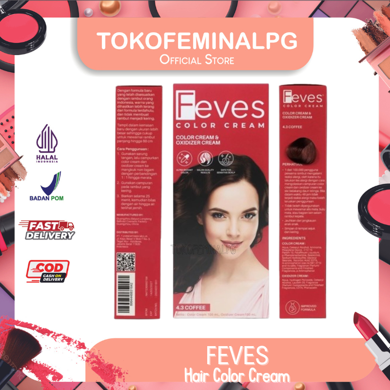 Jual Feves Hair Color Cream New Package | Shopee Indonesia