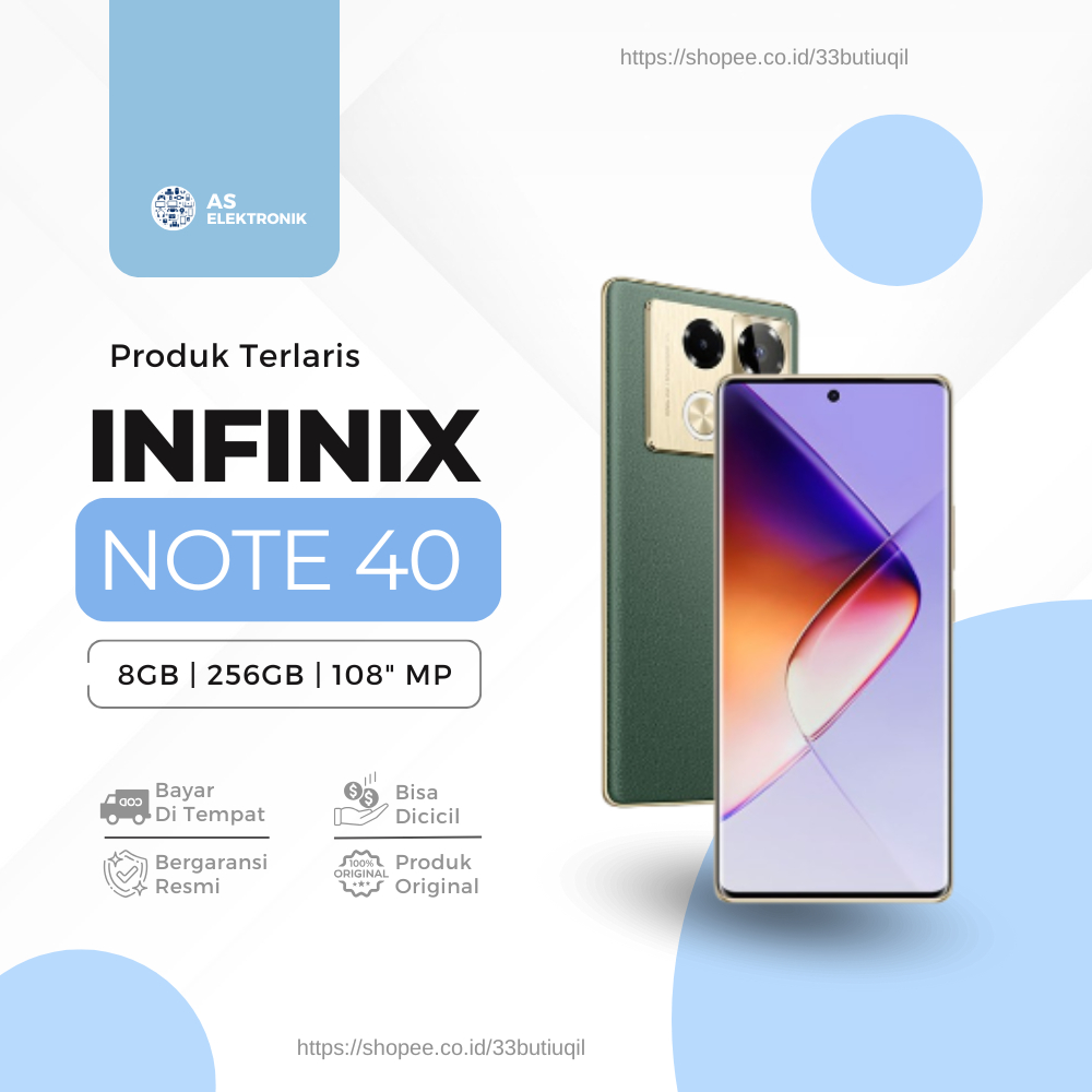 Jual Promo Sale ! Infinix Note 40 8/256GB - Extended RAM Up to 16GB - MediaTek Helio G99 - 6.78 ...