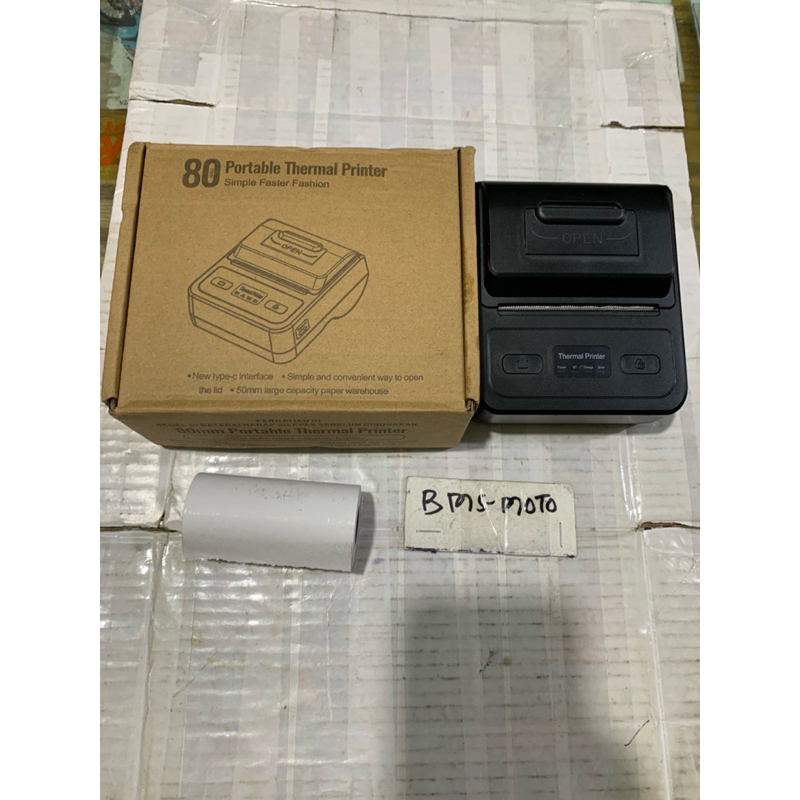 Jual Printer Thermal 80MM Bluetooth + USB Cetak Resi Alamat Kasir Nota PPOB POS Barcode Support ...