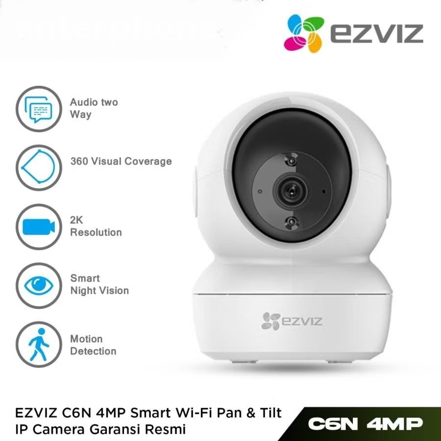 Jual Ba* EZVIZ C6N 4MP Smart Wi-Fi Pan & Tilt IP Camera Garansi Resmi ...
