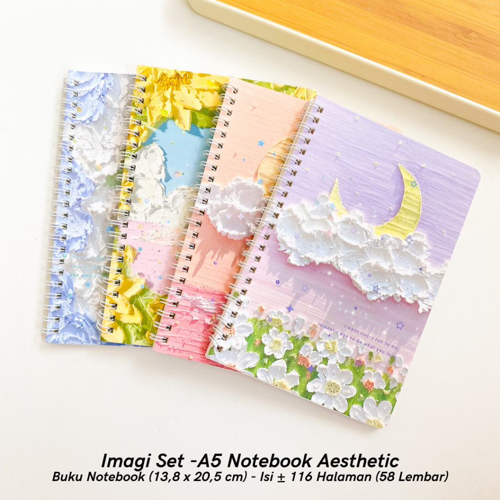 Jual Sunshinelove.id - Notebook A5 Aesthetic Catatan Buku Jurnal Motif ...