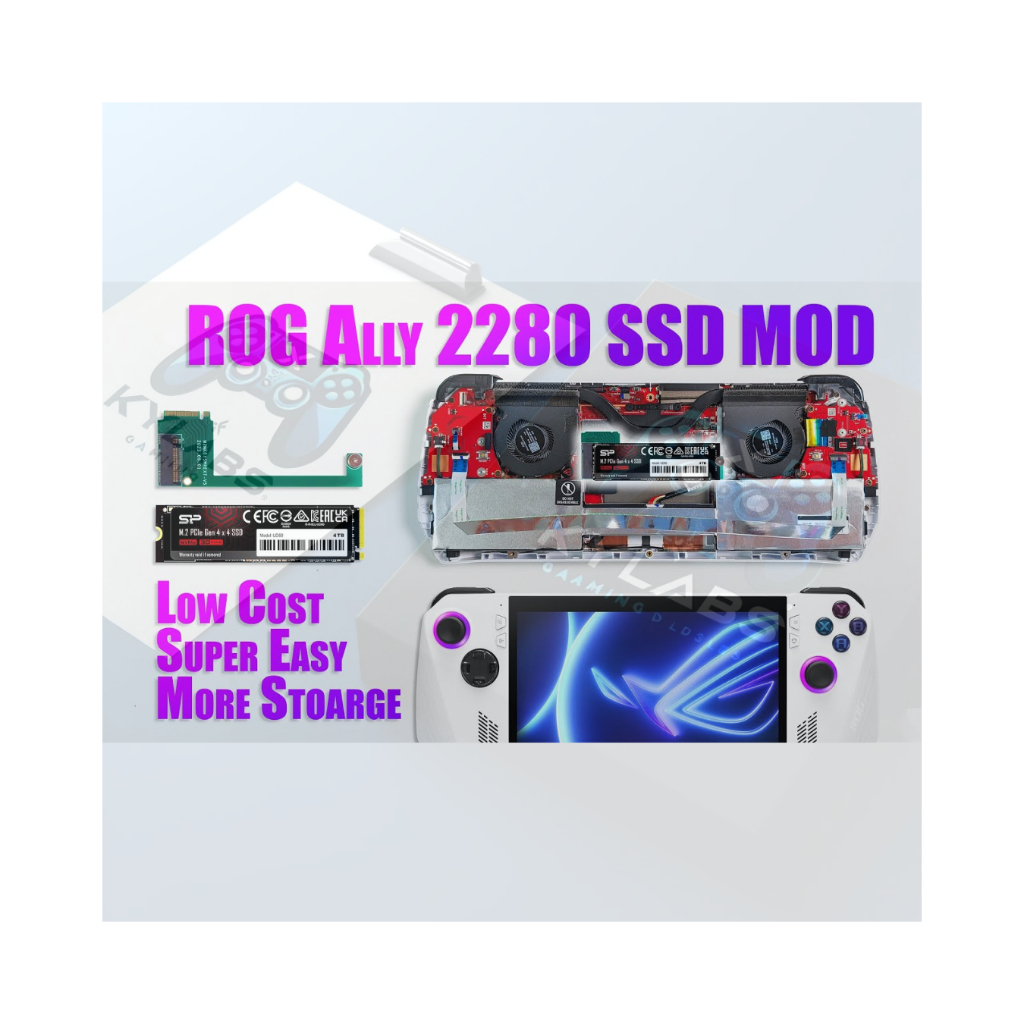 Jual SSD 2230 to 2280 Adapter transfer board ASUS Rog Ally PCIE4.0 90 ...