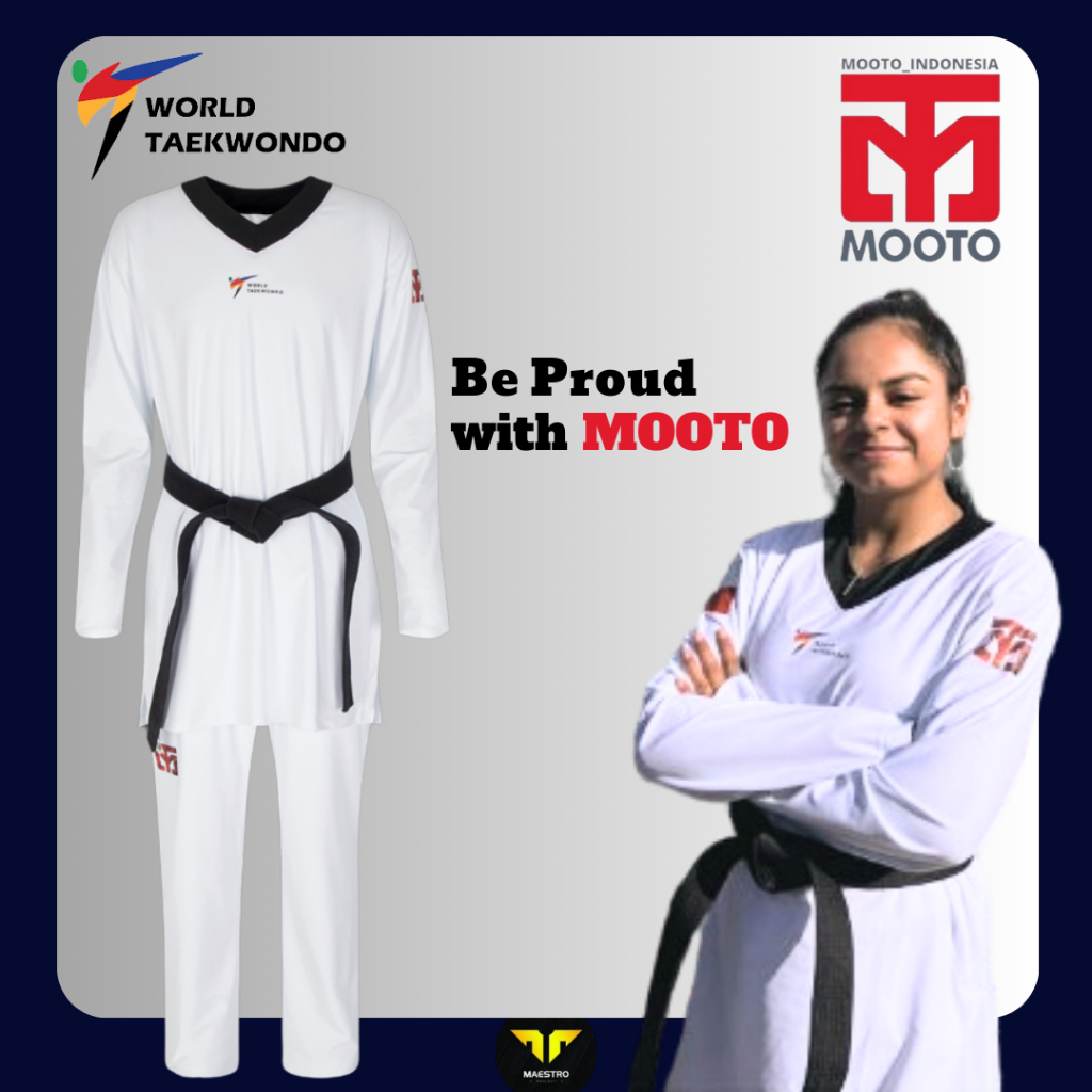 Jual MOOTO "Extera PRO" S2 TKD Uniform(Seragam Taekwondo) - WT Approved | Shopee Indonesia