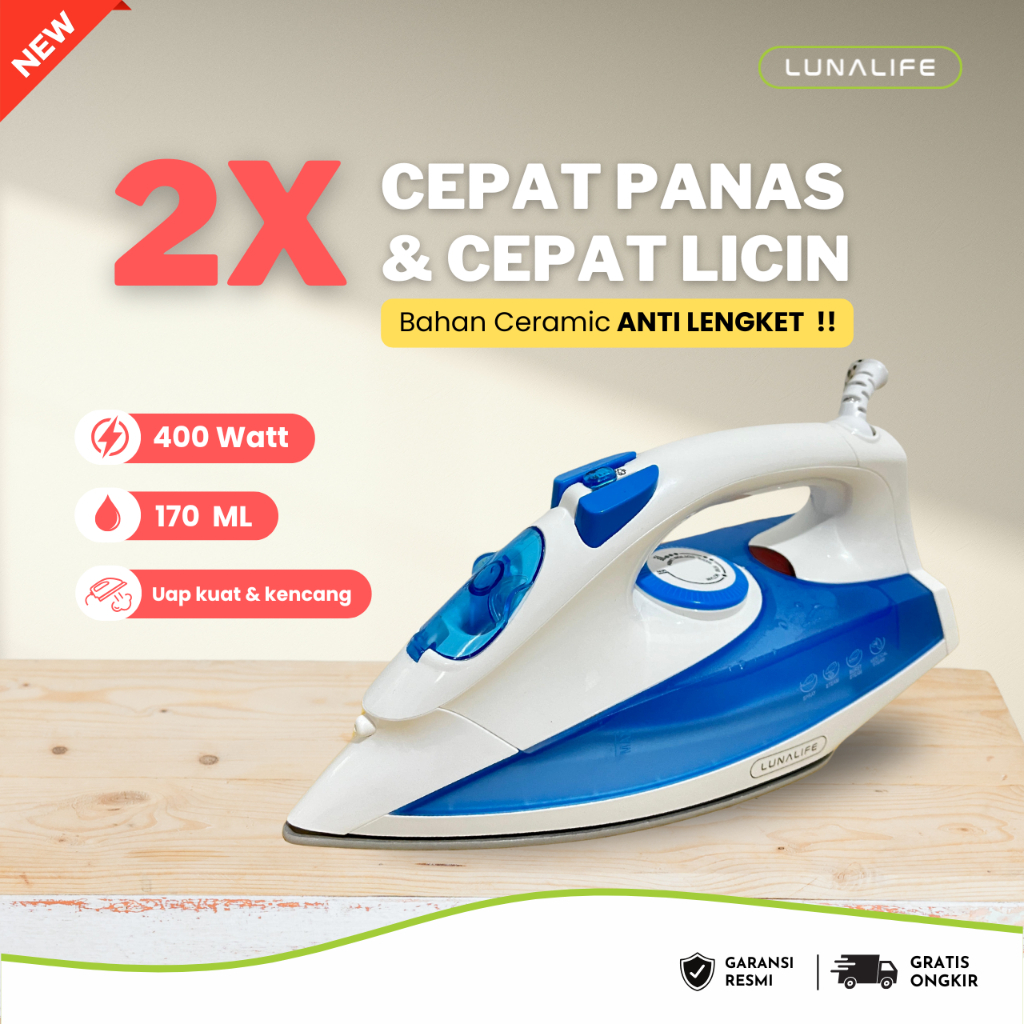 Jual Luna Life Setrika Uap Low Watt 400w SNI | Shopee Indonesia