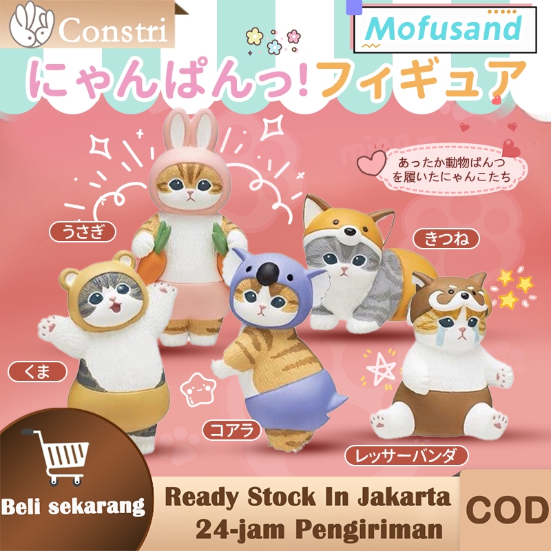 Jual 5/6PCS Mofusand Figur Ornamen Kucing Kitan Club Standing Animal ...