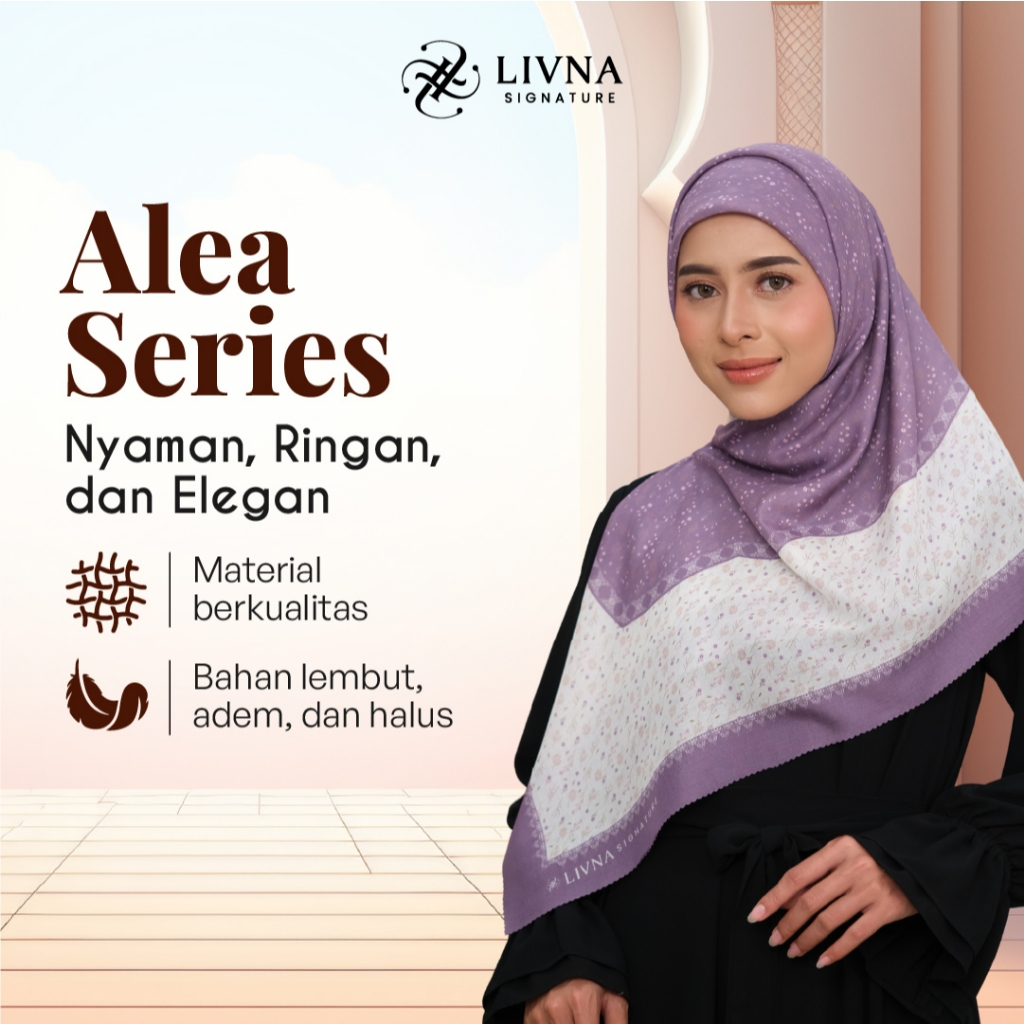 Jual LIVNA SIGNATURE - Hijab Segi Empat Bahan Signature Voile Ukuran ...