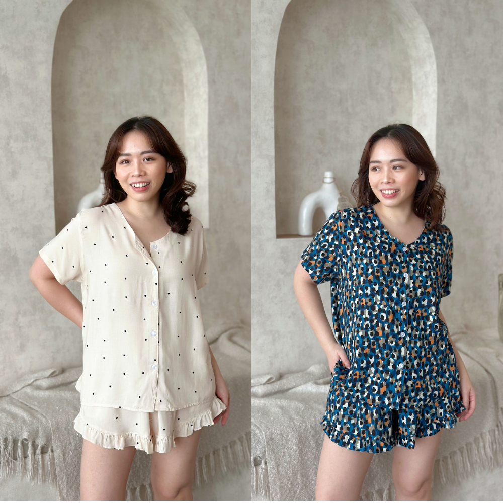 Jual RUFEN / Set Baju Tidur Wanita Celana Ruffle Bahan Rayon Premium ...