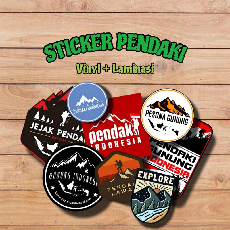 Jual COD Sticker Pendaki Gunung indonesia Stiker Jelajah Pendaki ...