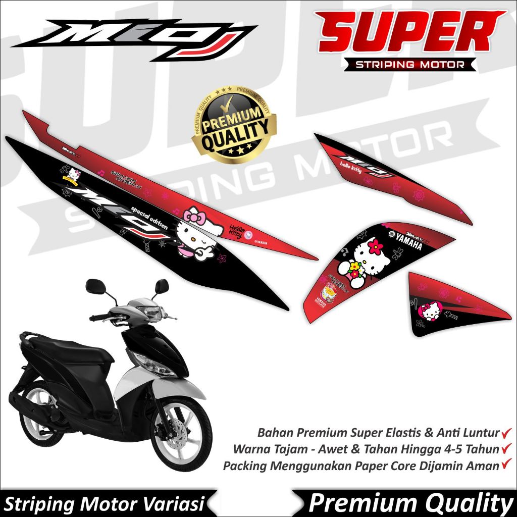 Jual Stiker Mio J Anti Luntur keren Striping Mio J Striping Yamaha MIo ...