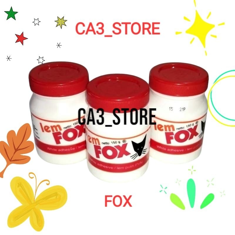 Jual Lem FOX Putih/ Lem Fox PVAC/Lem Fox Botol 150gram/Lem Kayu ...
