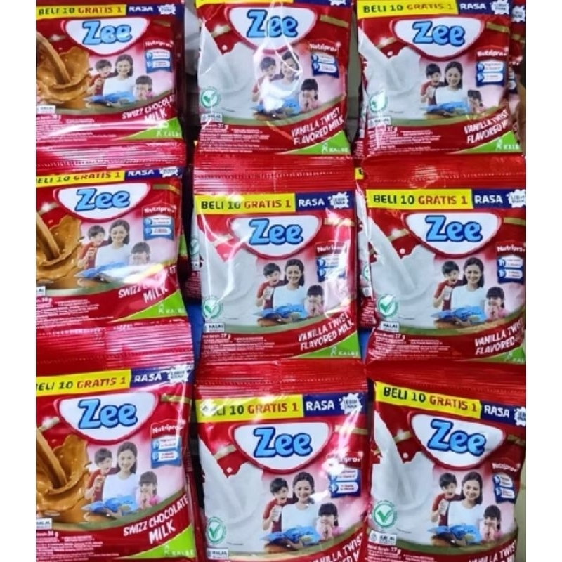 Jual Zee Susu Rasa coklat 1 renceng isi 10 sachet + GRATIS 1 sachet ...