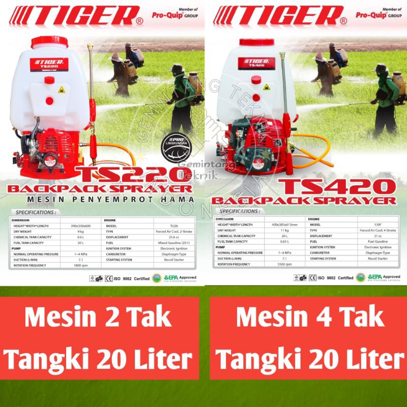 Jual Mesin Semprot Pertanian 20 Liter TIGER TS220 TS420 / Mesin Semprot Hama 20 Liter TIGER ...