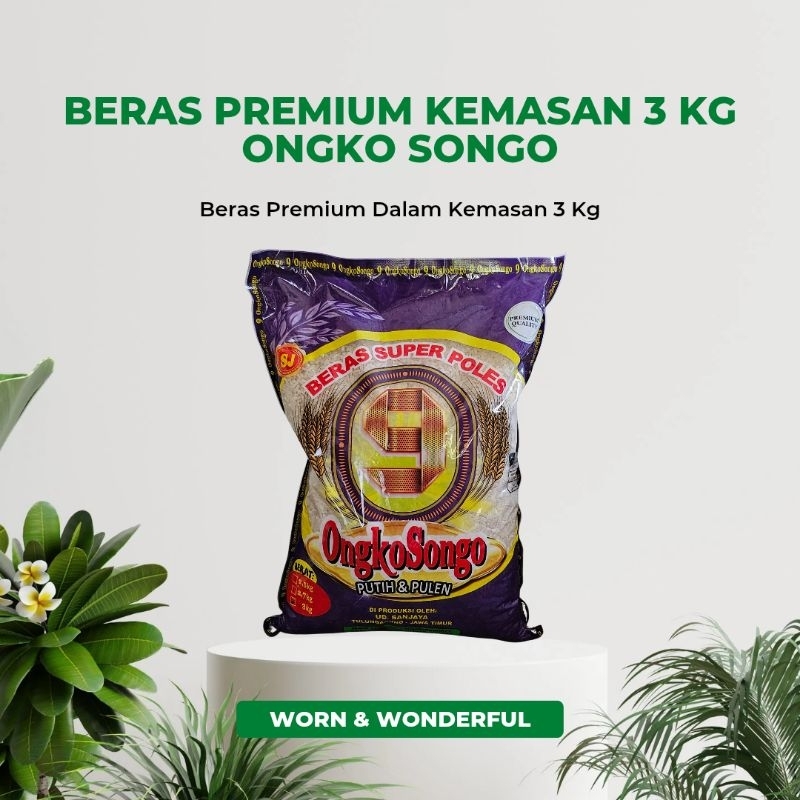 Jual Beras Premium 3kg Ongko Songo | Shopee Indonesia