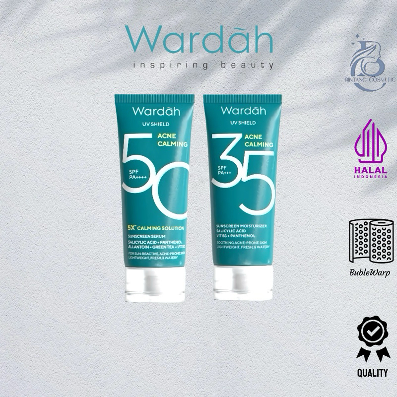 Jual Wardah UV Shield Acne Calming Sunscreen Moisturizer SPF 35 PA ...