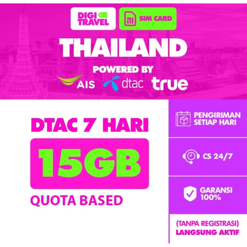 Jual Sim Card Thailand AIS Kuota | Simcard Thailand Bisa Telfon dan SMS AIS DTAC TRUEMOVE ...