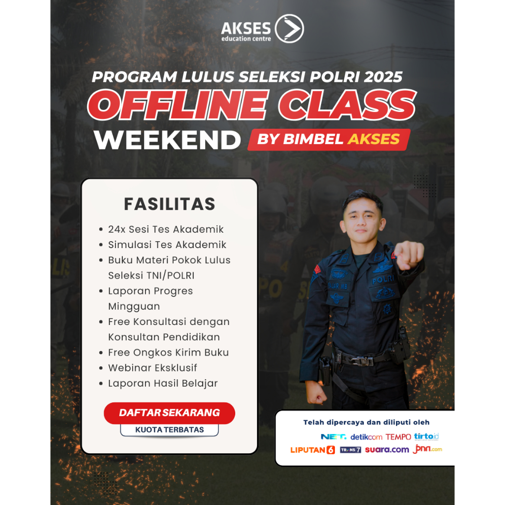 Jual PROGRAM LULUS Polri 2025 Offline Class BY BIMBEL AKSES EDUCATION ...