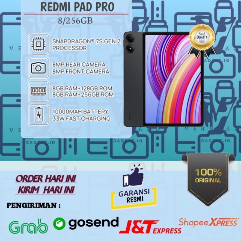 Jual REDMI PAD PRO (8/256GB) WIFI GARANSI RESMI 100% ORIGINAL GARANSI ...