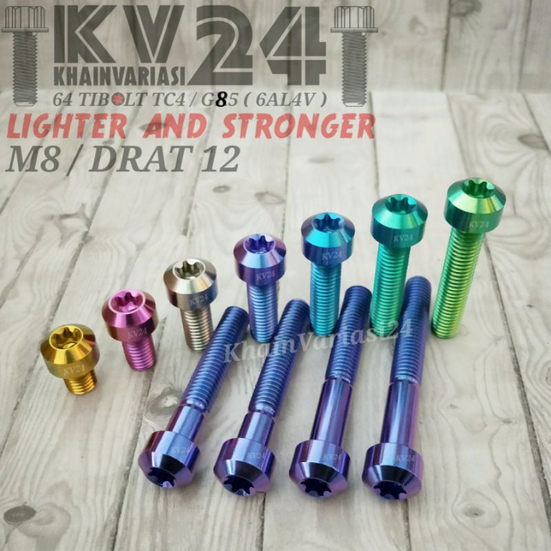 Jual Baut Titanium small head M8 Drat 12 | Shopee Indonesia