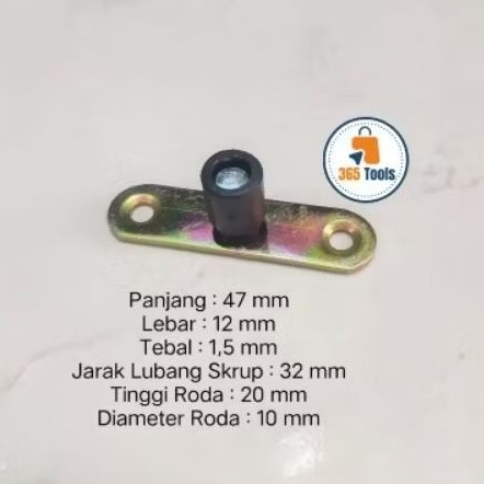 Jual Roda Bawah Rel Pintu Rumah Sliding 10 mm (Roda PLASTIK) - Pen Pin ...