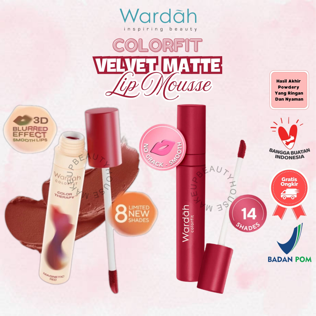 Jual WARDAH Colorfit Velvet Matte Lip Mousse 4gr | Shopee Indonesia
