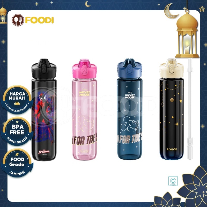 Jual ecentio botol minum anak sekolah 1000ml Disney Karakter /tempat ...