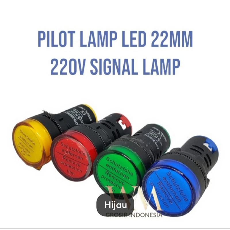 Jual PILOT LAMP CAHAYA HIJAU INDIKATOR PINTU PANEL | Shopee Indonesia