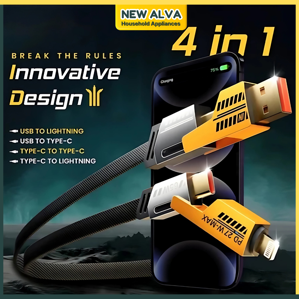 Jual Kabel Data Pengisian Cepat 120W Kabel Data Super Cepat 4-in-1 ...