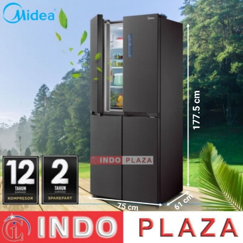 Jual KULKAS MIDEA SIDE BY SIDE 4 PINTU INVERTER MDRF-550FGF28 407 Liter ...