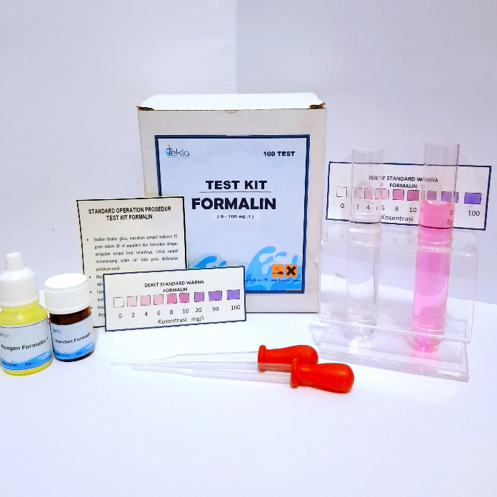 Jual TEST KIT FORMALDEHYDE,Alat uji pada Makanan – 100 TEST | Shopee ...