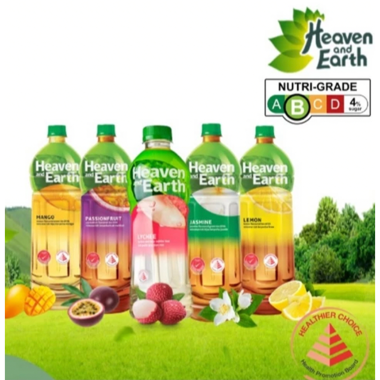 Jual Heaven & Earth Fuze Tea Bottle Drink - Jasmine / Mango / Lemon ...