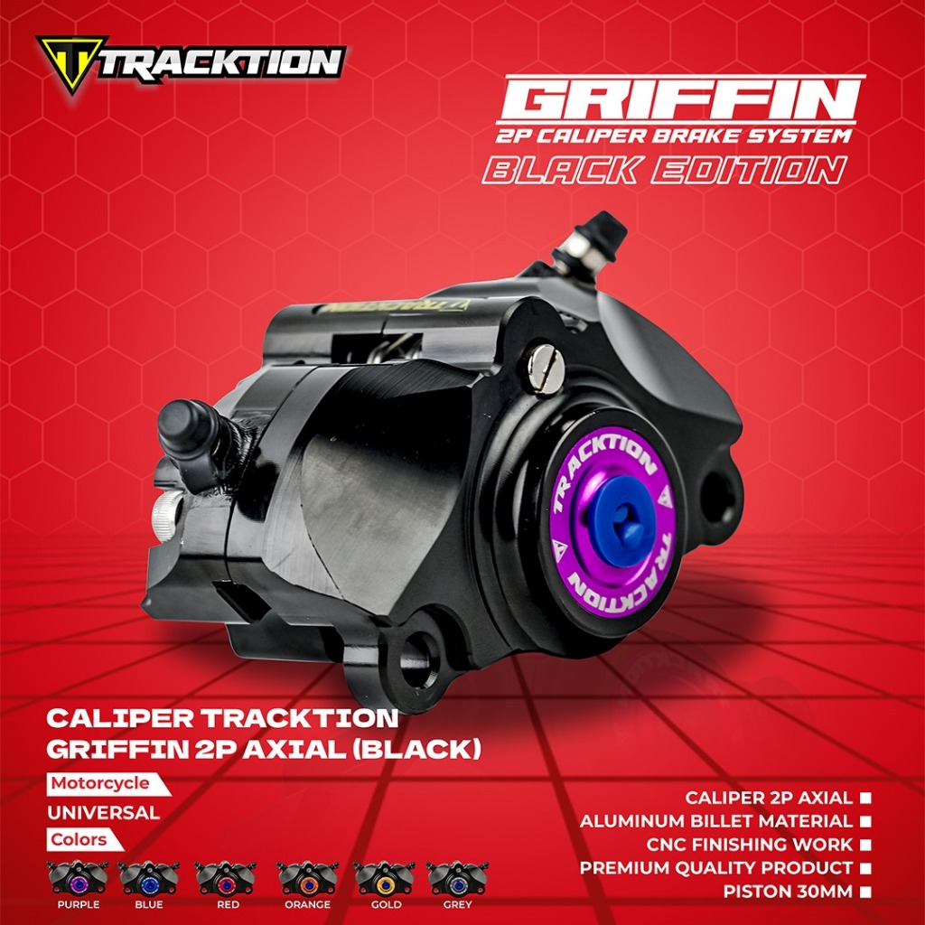 Jual CALIPER TRACTION GRIFFIN 2P AXIAL CNC BLACK UNIVERSAL | Shopee ...