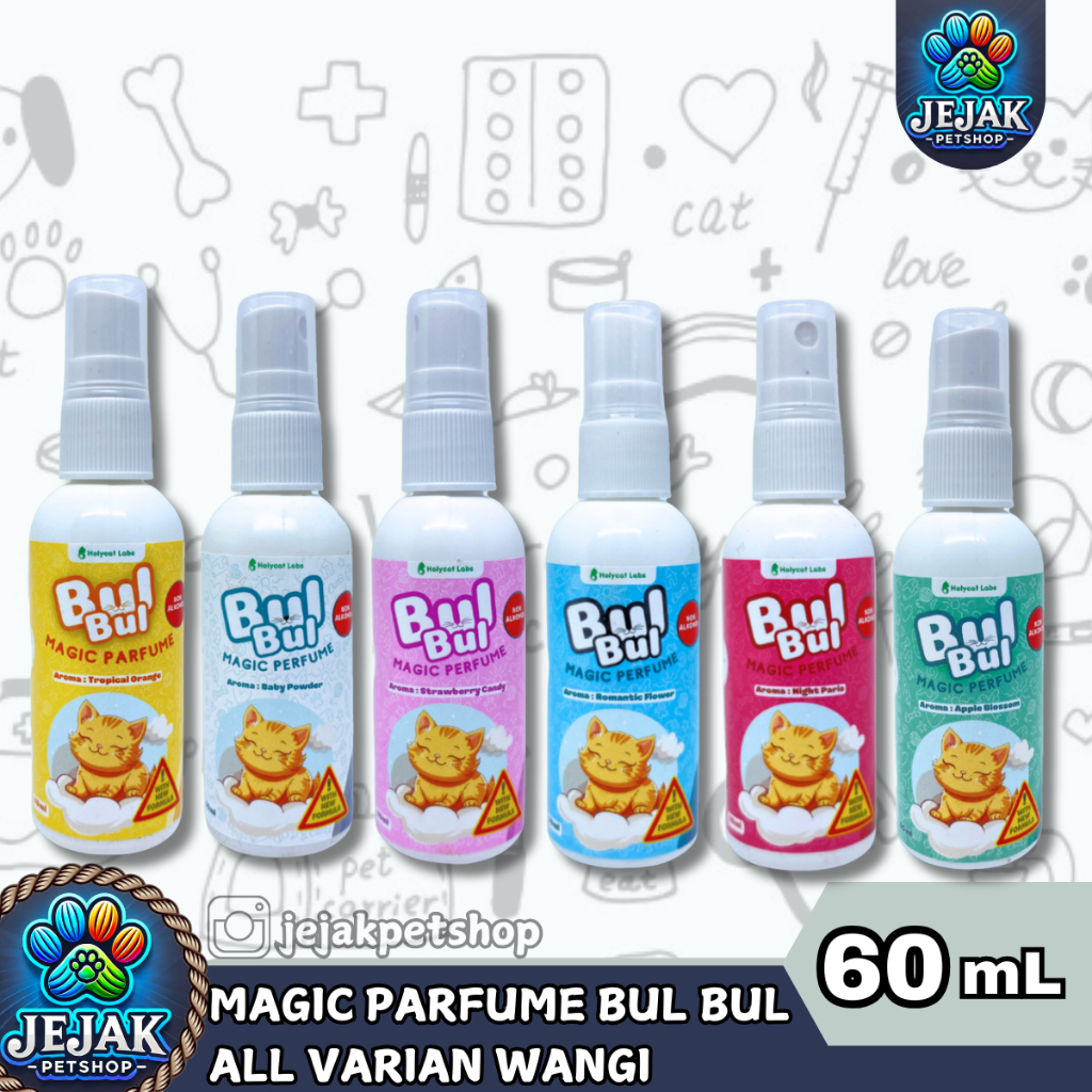 Jual Bulbul Parfum Kucing 60 ml non alkohol dan wangi tahan lama Aman ...