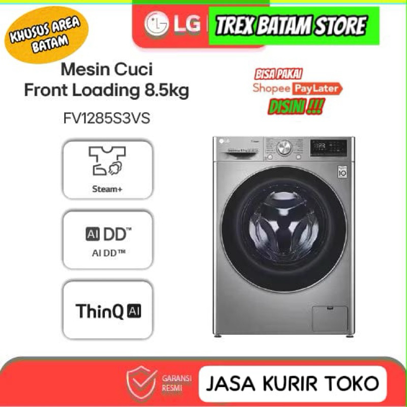 Jual MESIN CUCI LG FRONT LOADING 8.5 KG FV1285S3VS THINQ AI GARANSI ...