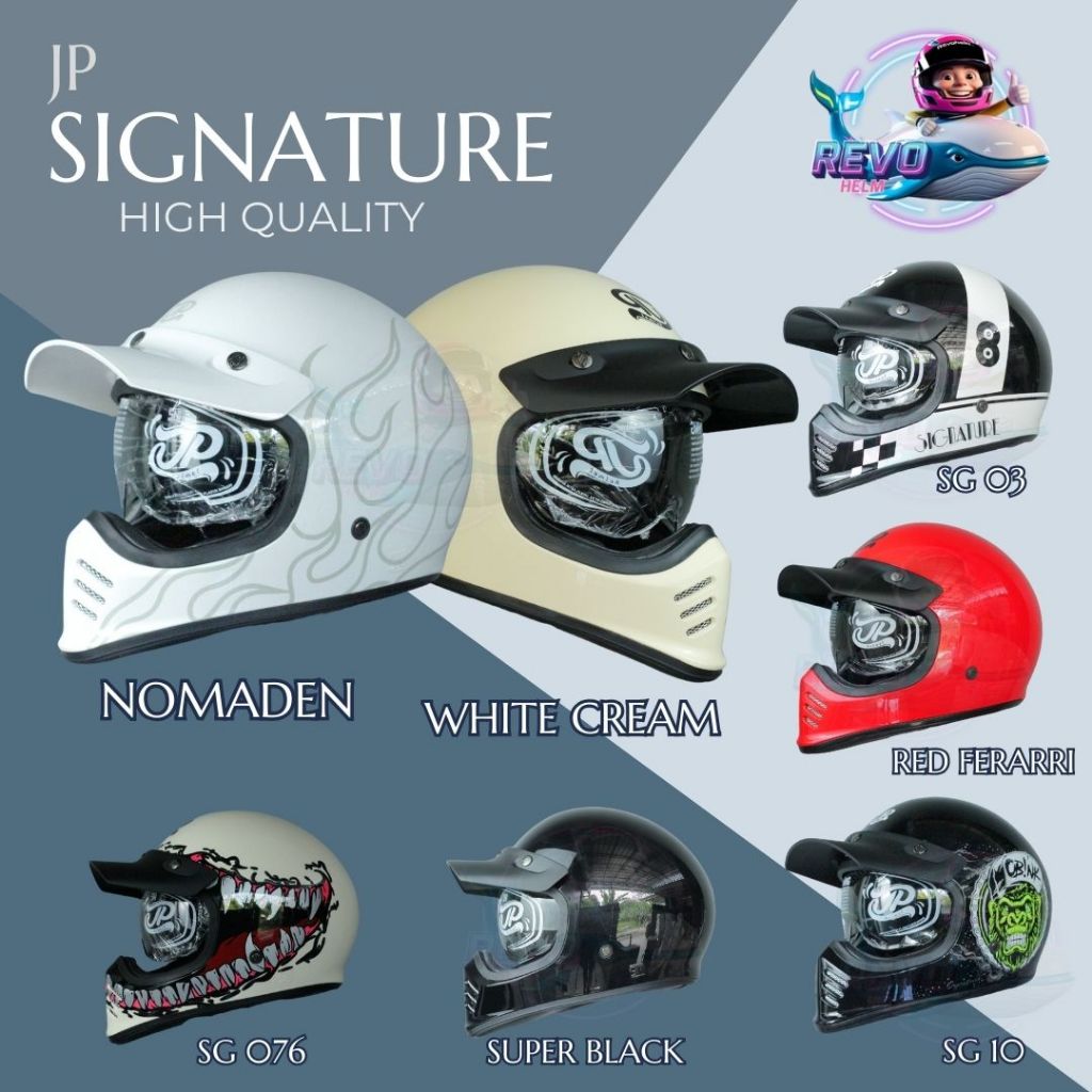 Jual HELM JP SIGNATURE SOLID DAN MOTIF LENGKAP ORIGINAL, HELM JPX CAKIL ...