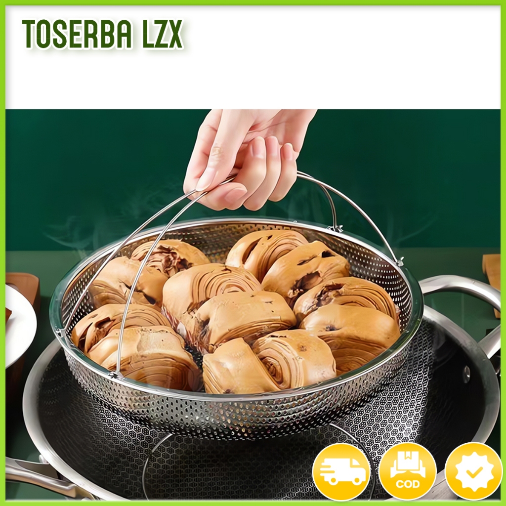 Jual Pengukus multifungsi dengan pegangan keranjang pembuangan baja ...