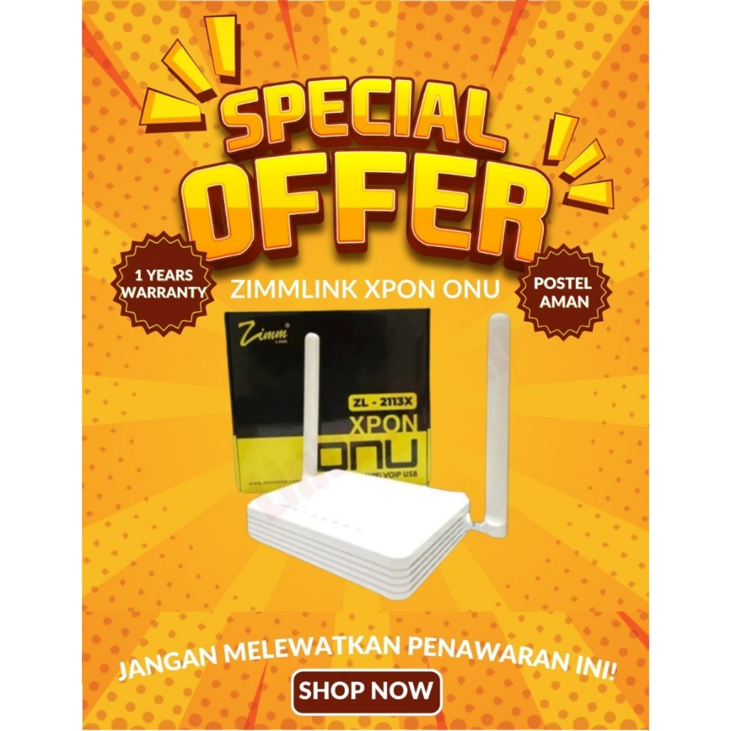 Jual ZIMMLINK ZL-2113X XPON ONU ZL2113X Support EPON & GPON | Shopee ...