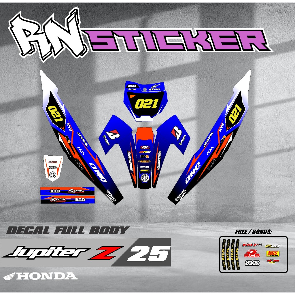 Jual (COD) TERBARU Sticker RBT JUPITER Z RBT BEBEK MODIF SUPERMOTO YZ ...