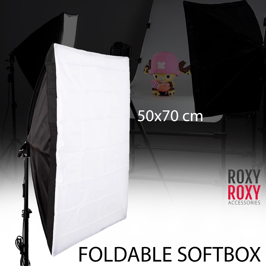 Jual Soft Box Lampu Photo Studio Lipat Portable 50 x 70 cm Stand Lampu ...
