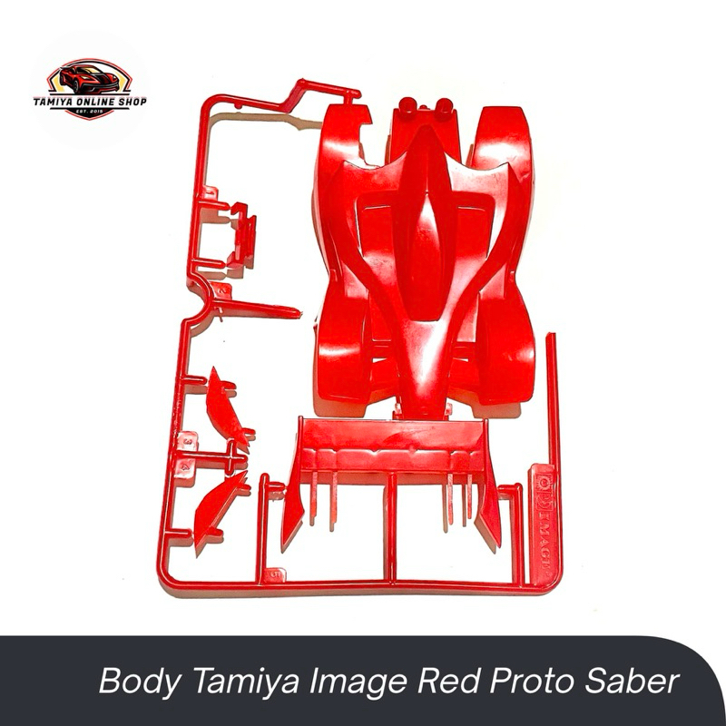 Jual Rep Tamiya Body Tamiya Red Proto Saber Super 1 Chassis S1 Mini 4WD ...