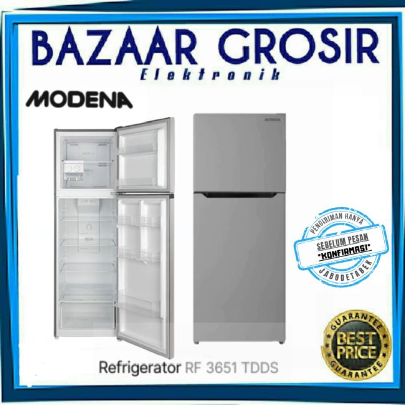Jual MODENA KULKAS 2 PINTU RF-3652TDDS / RF3652TDDS / RF 3652TDDS ...
