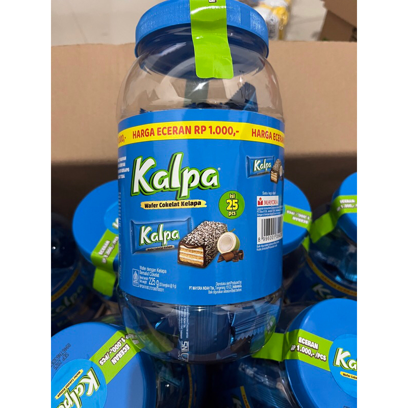 Jual Kalpa Wafer Cokelat Kelapa Toples isi 25pcs | Shopee Indonesia