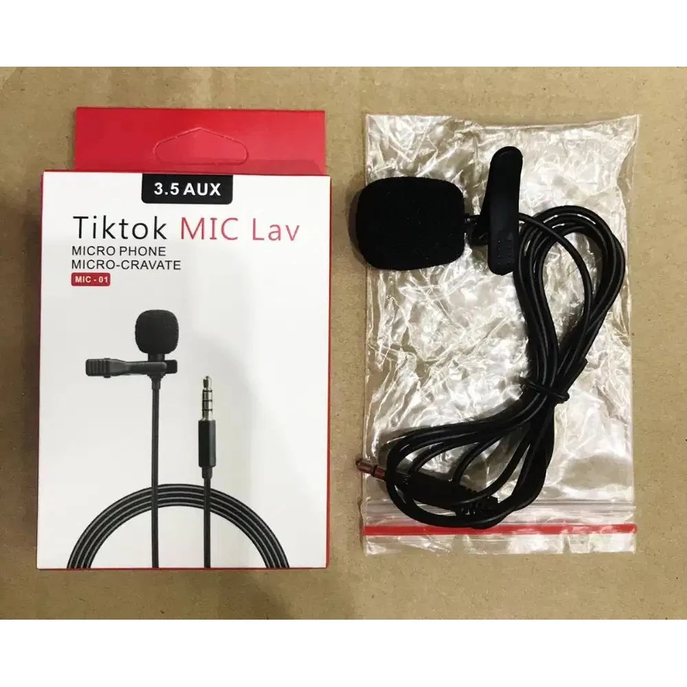 Jual MIC YOUTUBER 3.5MM Microphone with clip on - MIC Tik Tok Lav Clip ...