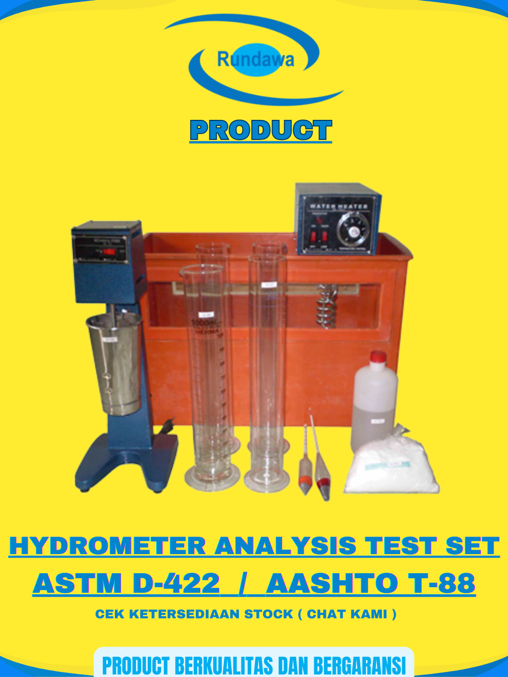 Jual HYDROMETER ANALYSIS TEST SET / Jual Hydrometer soil test set ...