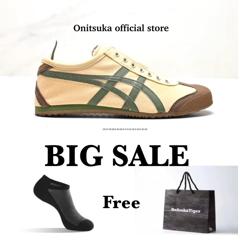 Jual Sepatu 0nitsuka Tiger mexico 66 ORIGINAL Slip On Beige Green ...