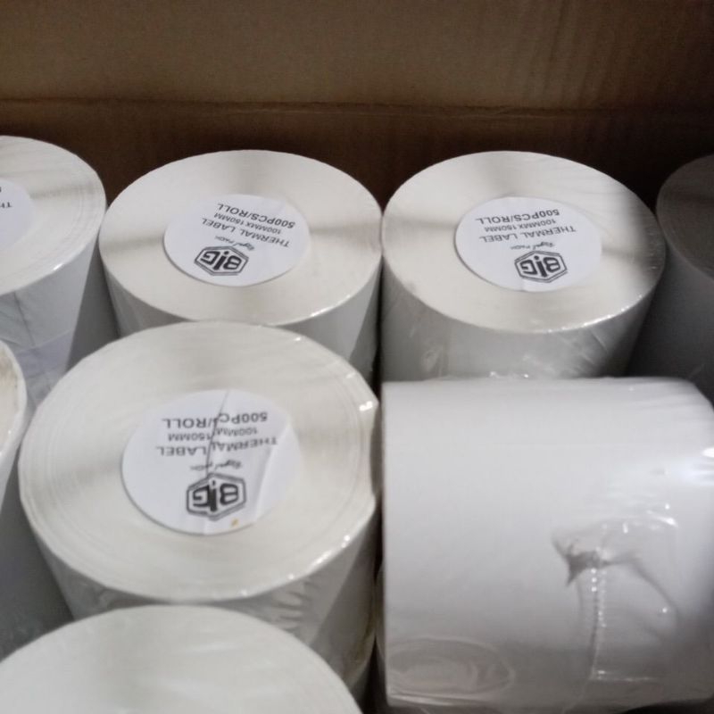 Jual KERTAS PRINT RESI Thermal 1 Roll Label Barcode paper 100x150 ...
