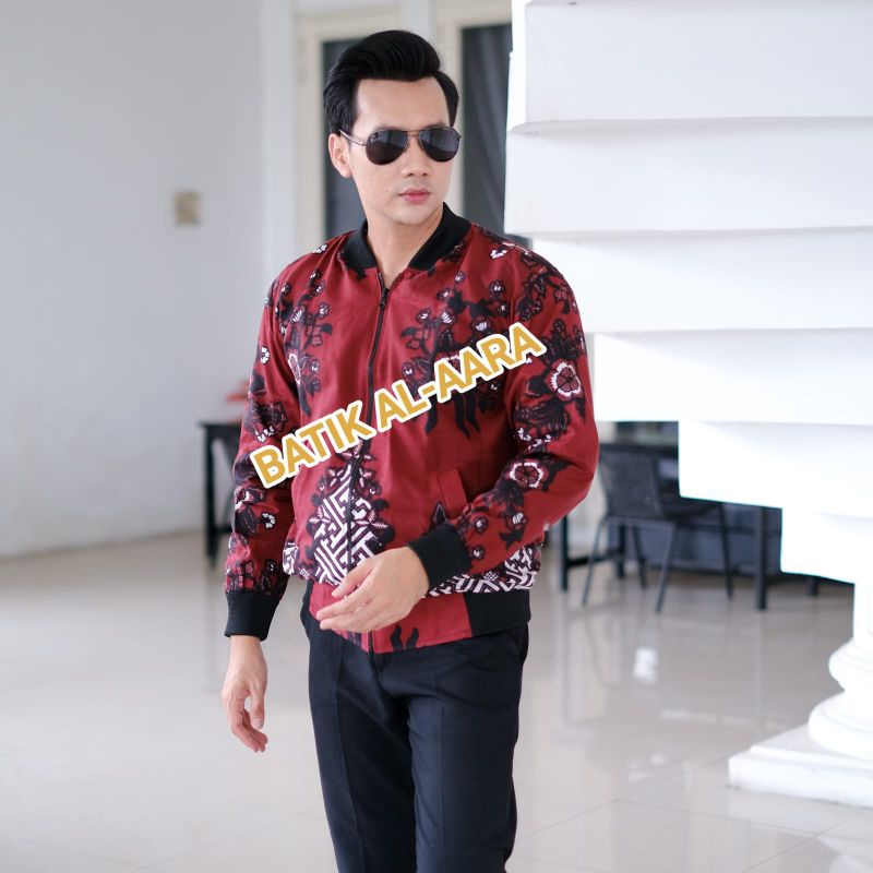 Jual new Jaket BATIK bomber harga grosir produksi sendiri pria wanita ...