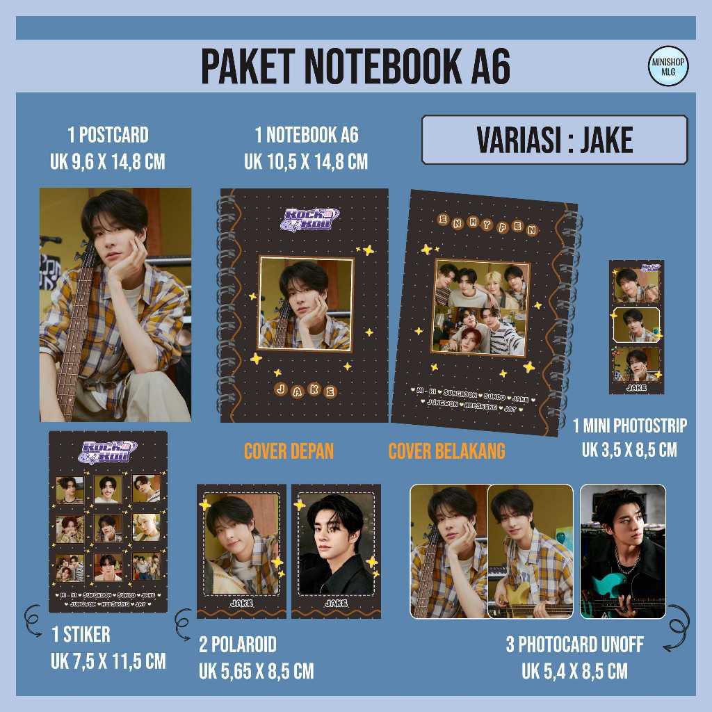 Jual (FREEBOX) PAKET HEMAT NOTEBOOK ENHYPEN UNOFFICIAL - FANKIT ...