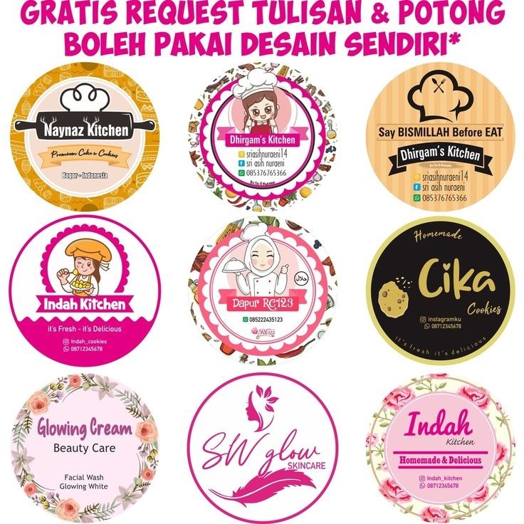 Jual CETAK STIKER LABEL MAKANAN LABEL MINUMAN LABEL TULISAN CUSTOM ...